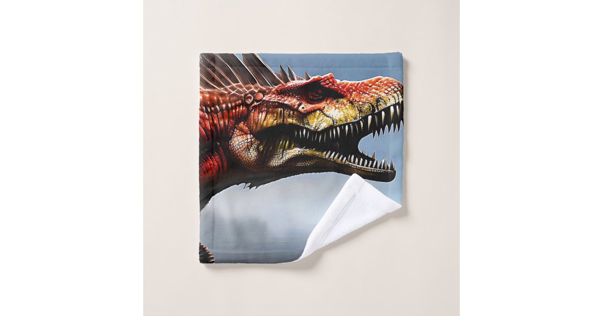 Scary Spinosaurus Dinosaur, Wash Cloth | Zazzle