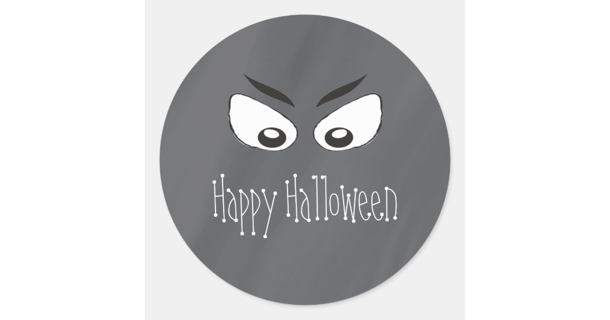 Scary Spooky Eyes Classic Round Sticker | Zazzle