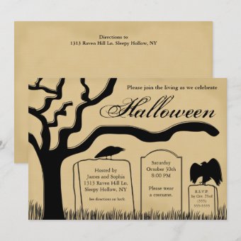 Scary Spooky Halloween Party Invitation | Zazzle