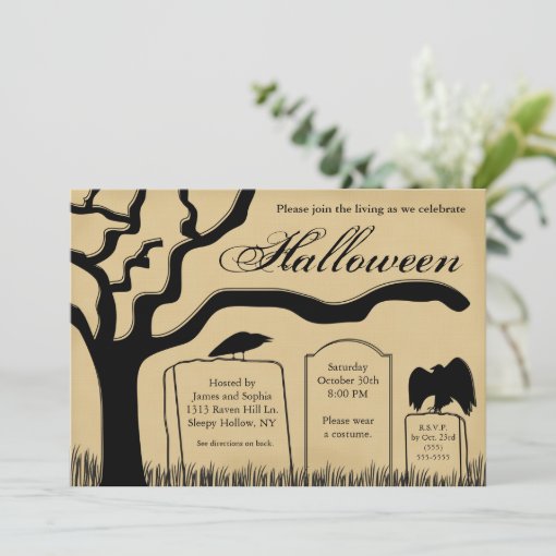 Scary Spooky Halloween Party Invitation | Zazzle