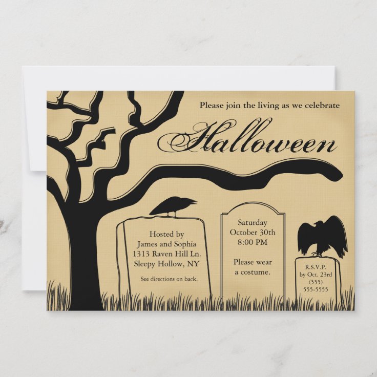 Scary Spooky Halloween Party Invitation | Zazzle