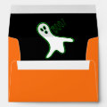 Scary Spooky Orange Halloween Party Return Address Envelope | Zazzle