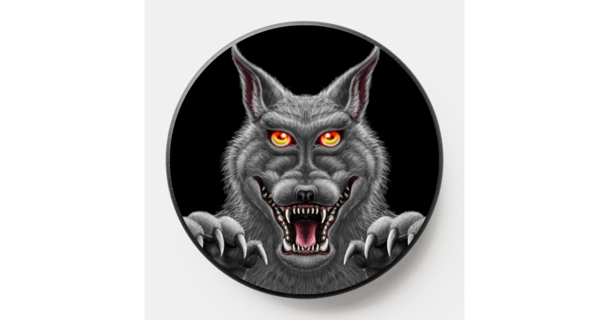 Scary Werewolf PopSocket | Zazzle