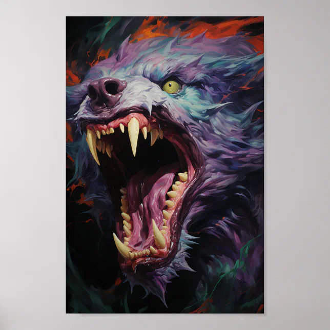 Scary Werewolf Poster | Zazzle
