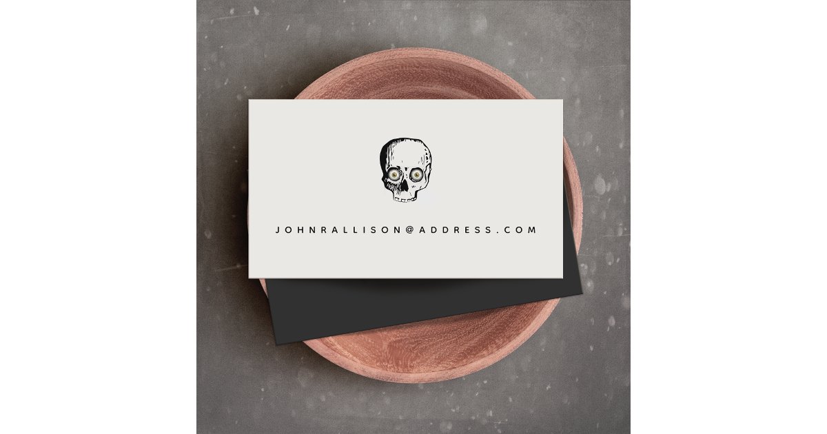 Scary Zombie Skull Calling Card | Zazzle