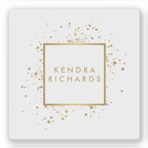 Scattered Faux Gold Confetti Sticker | Zazzle