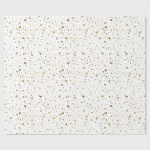 Scattered Gold Stars Wrapping Paper | Zazzle