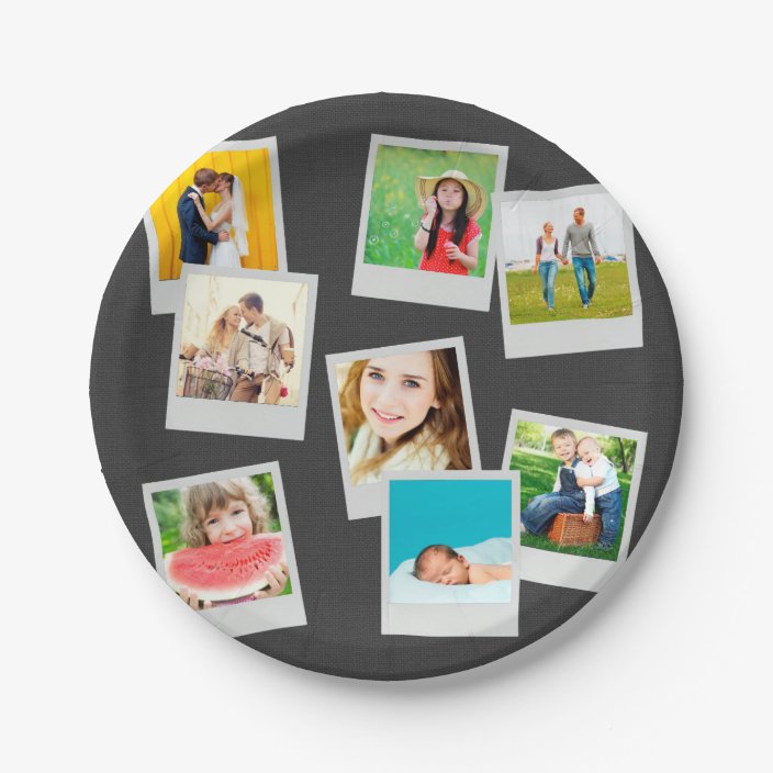 Scattered Instagram Photo Collage Paper Plates | Zazzle.com