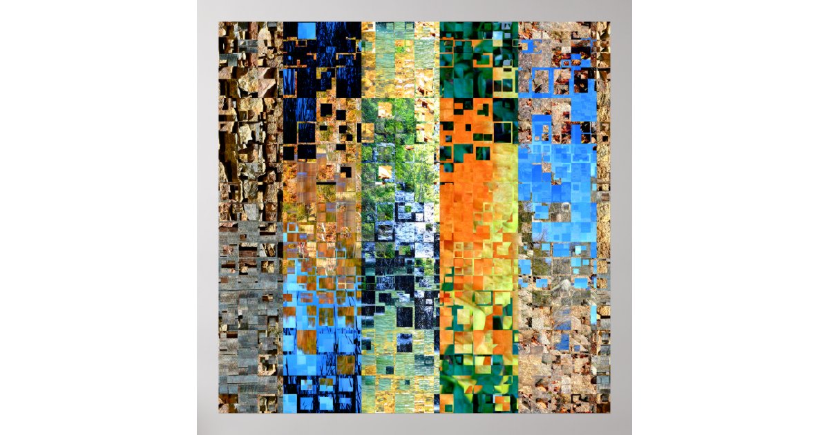 Scattered Photo Collage Poster | Zazzle