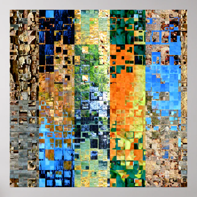 Scattered Photo Collage Poster | Zazzle