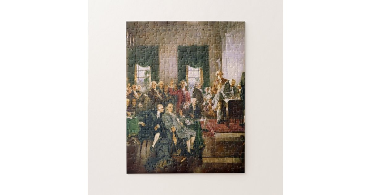 Scene at the Signing of the Constitution Jigsaw Puzzle | Zazzle
