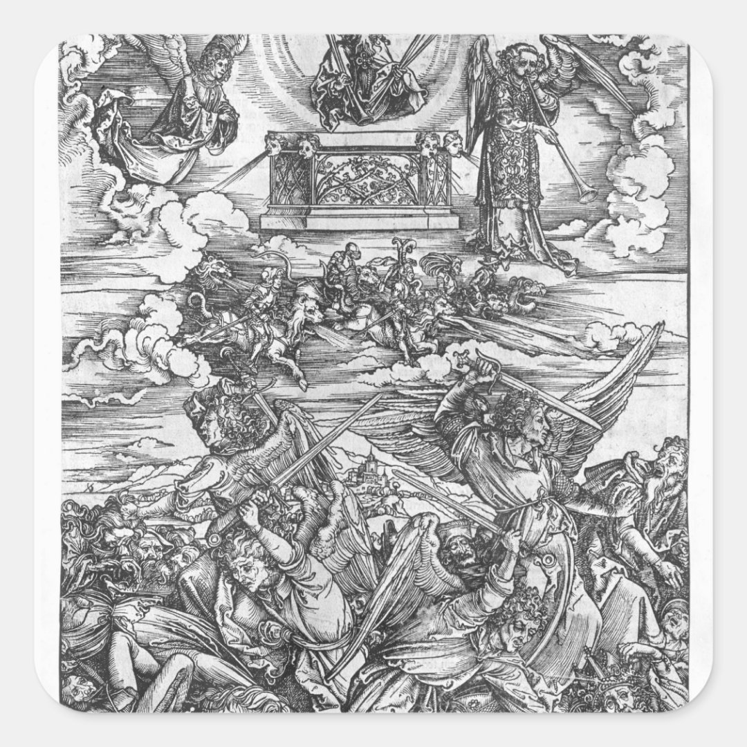 Scene from the Apocalypse Square Sticker | Zazzle