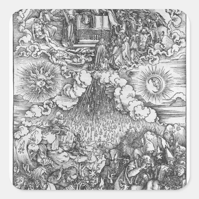 Scene from the Apocalypse Square Sticker | Zazzle