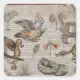 Scene of waterfowl on the Nile, House of Faun Square Sticker | Zazzle