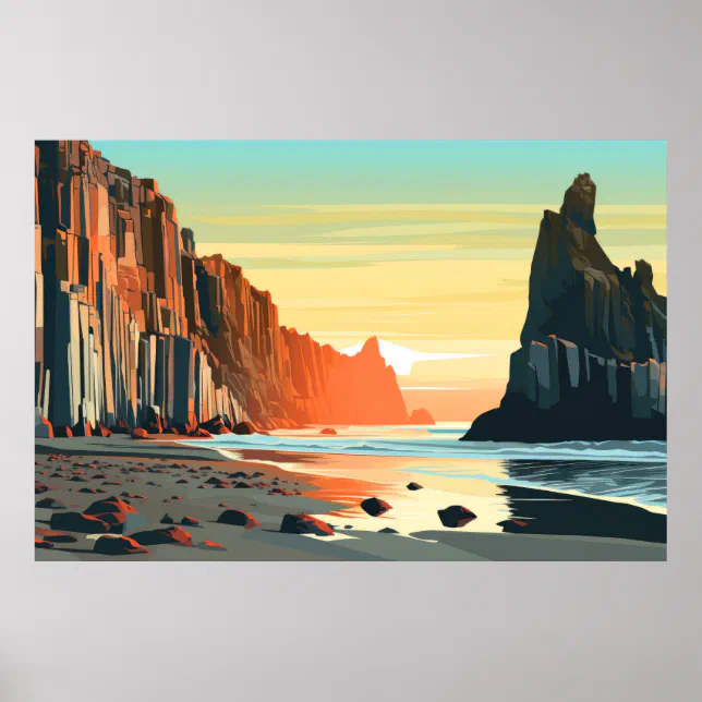 Scenery Natural Sunset Landscape Nature Poster | Zazzle