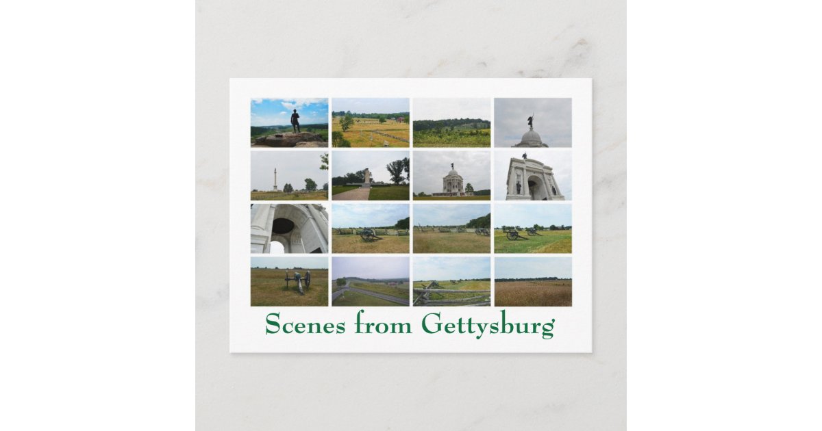 Scenes from Gettysburg Postcard | Zazzle