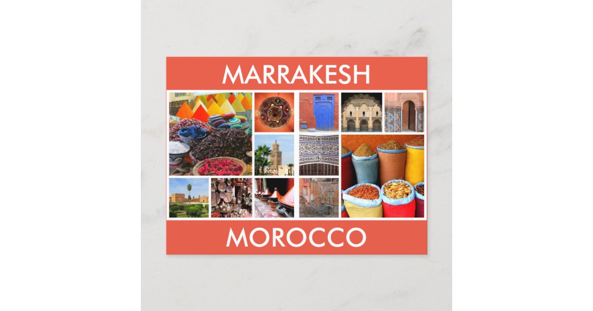 scenes marrakesh morocco postcard | Zazzle