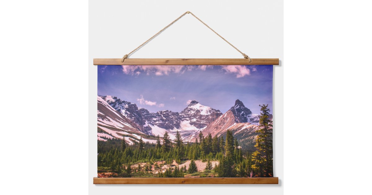 Scenic Alberta Alpine Mountains Hanging Tapestry | Zazzle