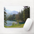 Scenic Alpine Forest and Lake Mouse Pad | Zazzle