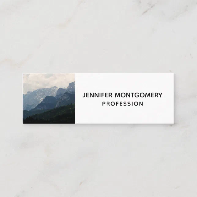 Scenic Alpine Mountains Nature Photo Mini Business Card | Zazzle