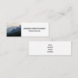 Scenic Alpine Mountains Nature Photo Mini Business Card | Zazzle