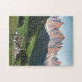 Scenic Alpine Village Dolomite Mountains Travel Jigsaw Puzzle | Zazzle