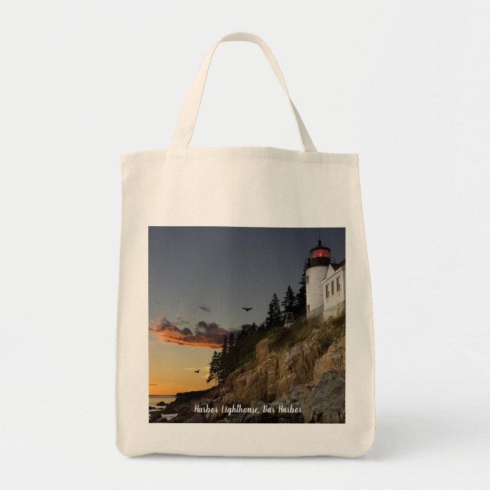 Scenic Bar Harbor Lighthouse Tote Bag | Zazzle.com