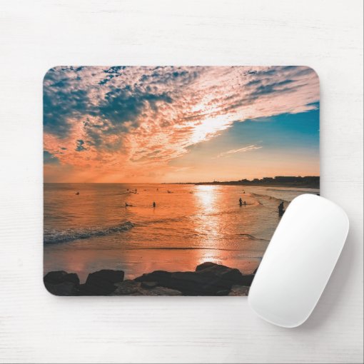 Scenic Beach Art Ocean Images Photography Cool Bea Mouse Pad | Zazzle
