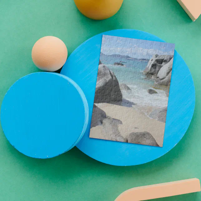 Scenic Beach at The Baths on Virgin Gorda, BVI Jigsaw Puzzle | Zazzle