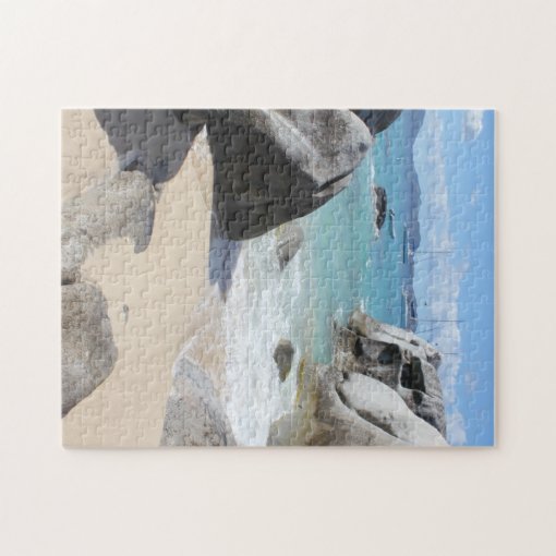Scenic Beach at The Baths on Virgin Gorda, BVI Jigsaw Puzzle | Zazzle