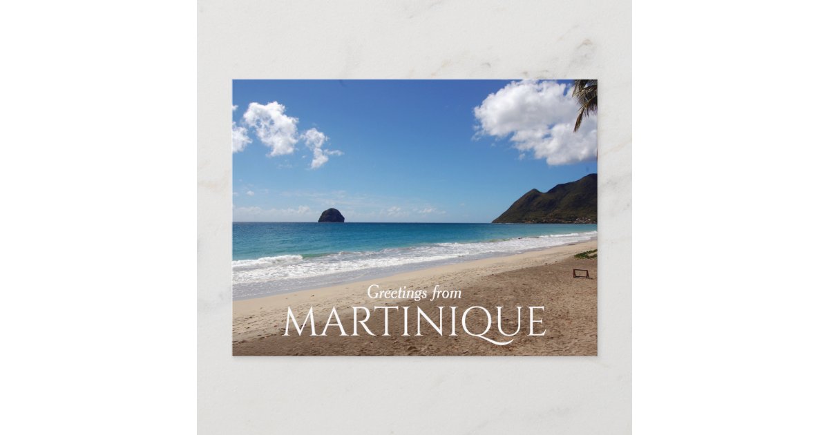 Scenic Beach Greetings from Martinique Postcard | Zazzle