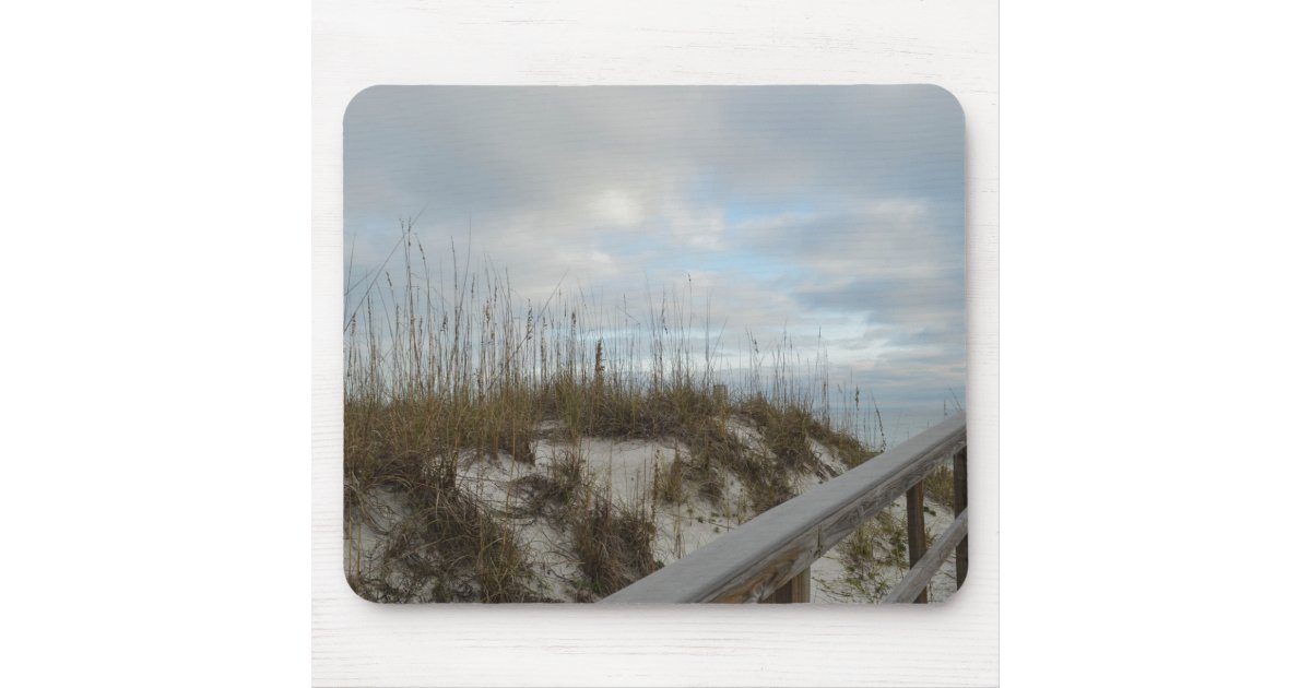 Scenic Beach Photography Boardwalk & Sand Dunes Mouse Pad | Zazzle