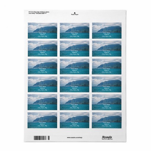 Scenic Beach Vacation Address Labels | Zazzle