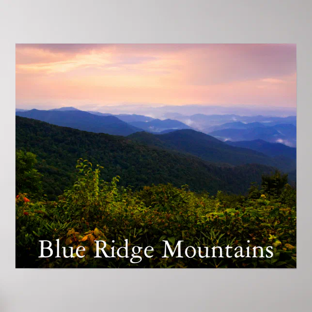 Scenic Blue Ridge Mountains Landscape Photograph Poster | Zazzle