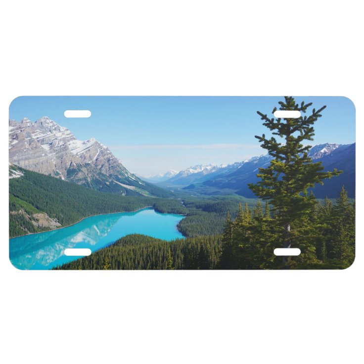 Scenic Canadian Blue Mountain Lake Pines License Plate | Zazzle