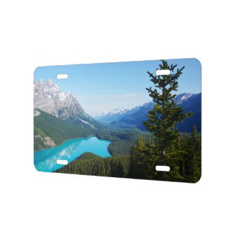 Scenic Canadian Blue Mountain Lake Pines License Plate | Zazzle