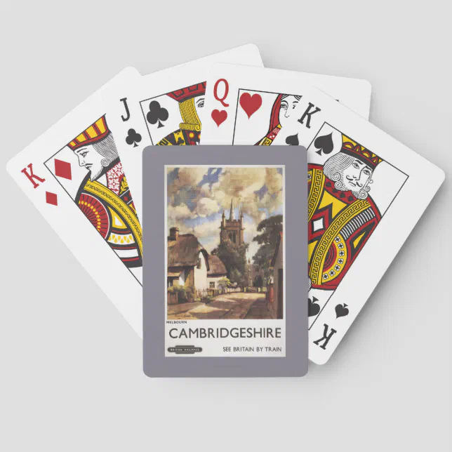 Scenic Country View British Railways Poster Poker Cards | Zazzle