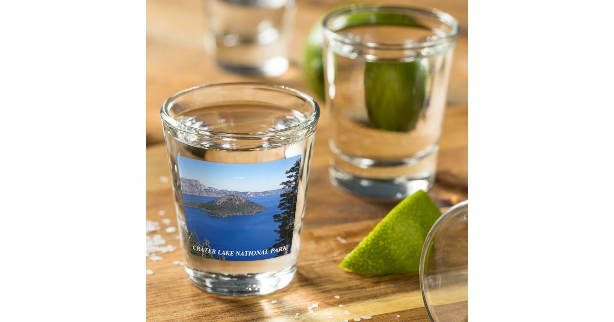 Scenic Crater Lake National Park Shot Glass | Zazzle