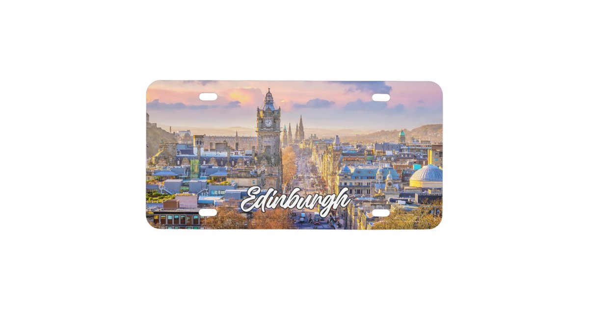 Scenic Edinburgh, Scotland, United Kingdom License Plate | Zazzle