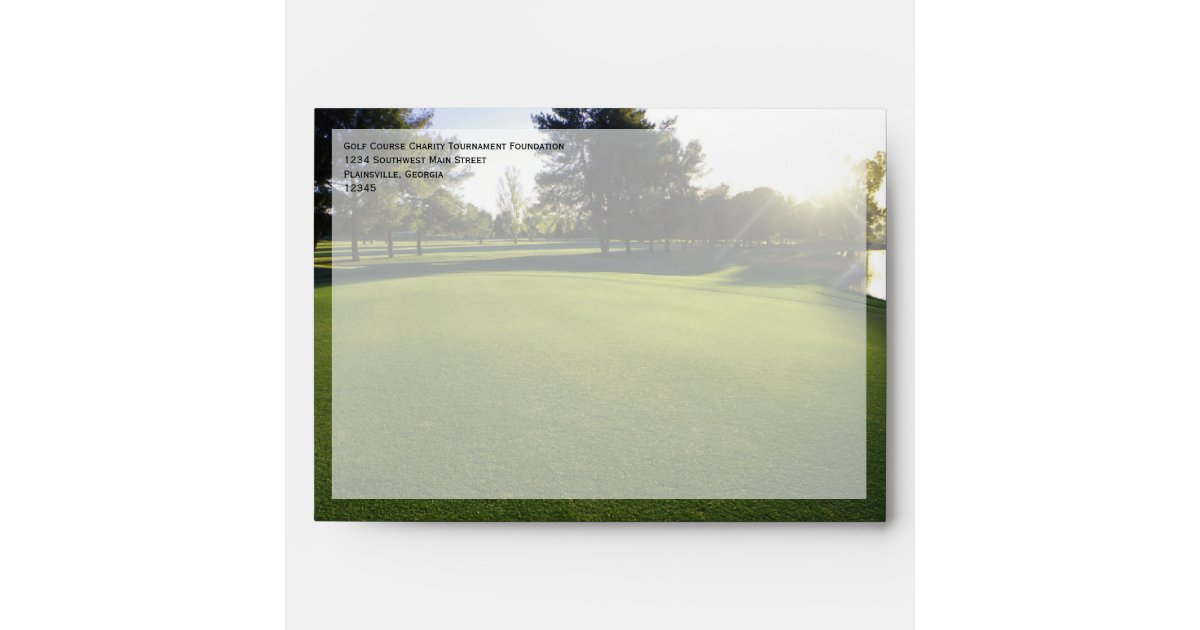 Scenic Golf Outing Envelope | Zazzle