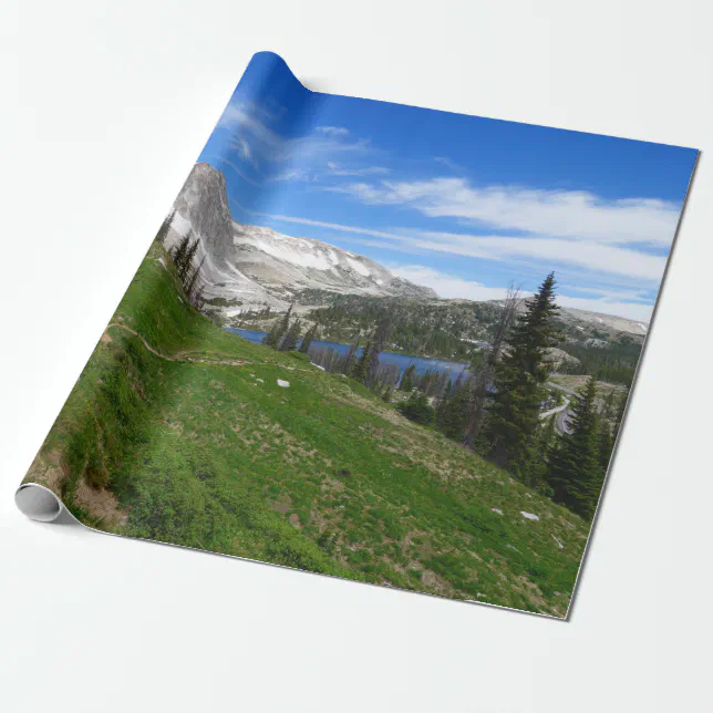 Scenic Hiking Snowy Range Mountain Summit Wyoming Wrapping Paper | Zazzle