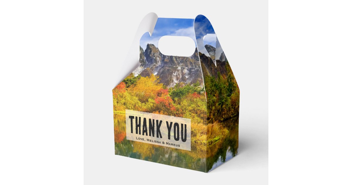 Scenic Landscape Forest and Mountains Favor Boxes | Zazzle