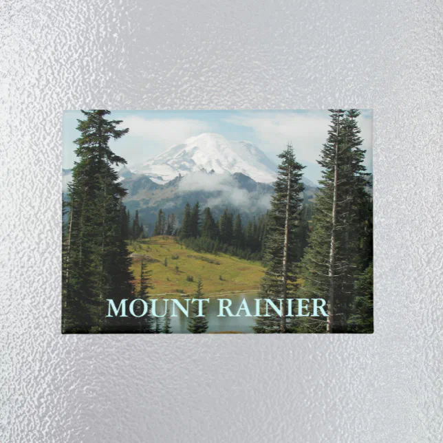 Scenic Mount Rainier Landscape Magnet | Zazzle