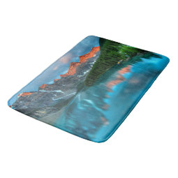 Scenic Mountain & Lake Landscape Photograph Bath Mat | Zazzle