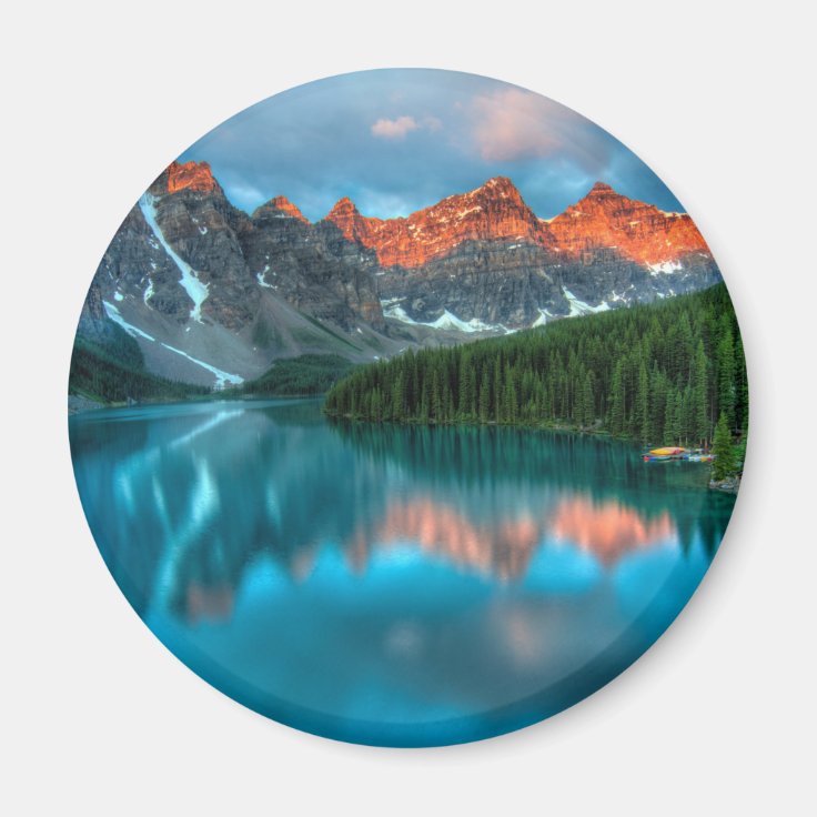 Scenic Mountain & Lake Landscape Photograph Magnet | Zazzle