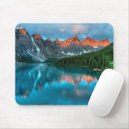 Scenic Mountain & Lake Landscape Photograph Mouse Pad | Zazzle