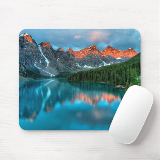 Scenic Mountain & Lake Landscape Photograph Mouse Pad | Zazzle