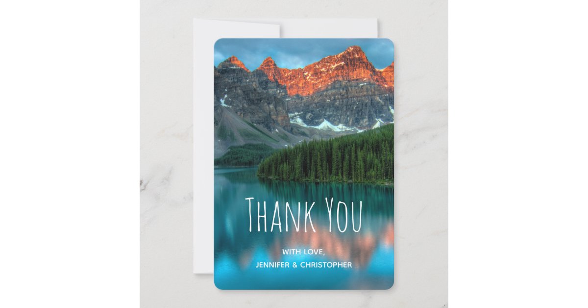 Scenic Mountain Landscape Photograph Thank You Card | Zazzle