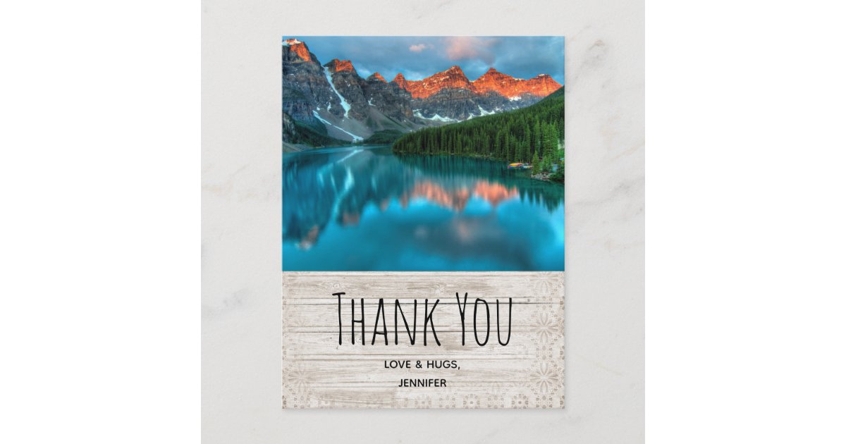Scenic Mountain Landscape Photograph Thank You Postcard | Zazzle