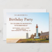 Scenic Nautical Lighthouse Birthday Party Invitation | Zazzle
